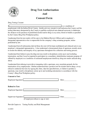 Fillable Online Drug Testing Consent Form SamplePDF Fax Email Print ...