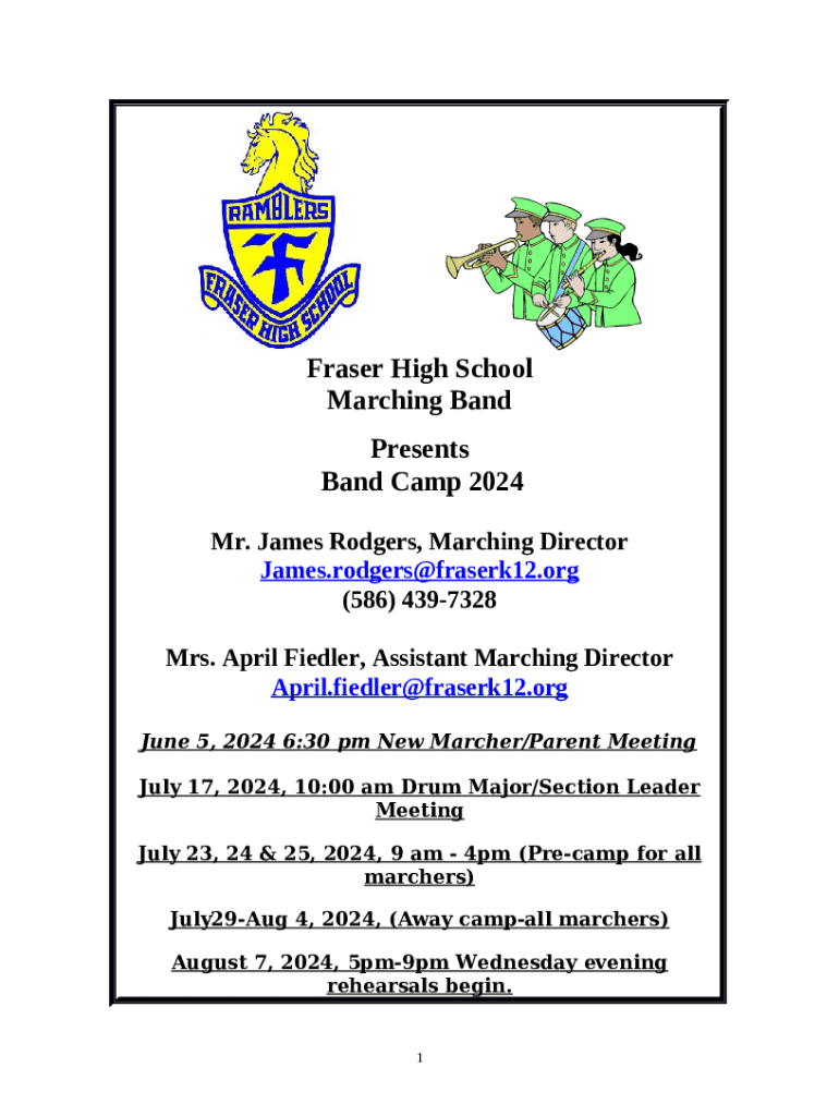 Fraser High School's Rambler Marching Band was voted # ... Doc Template ...