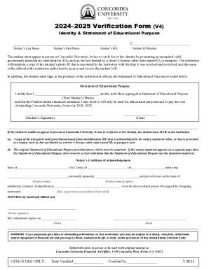 Fillable Online 20242025 Verification Form (V4) Fax Email Print - pdfFiller