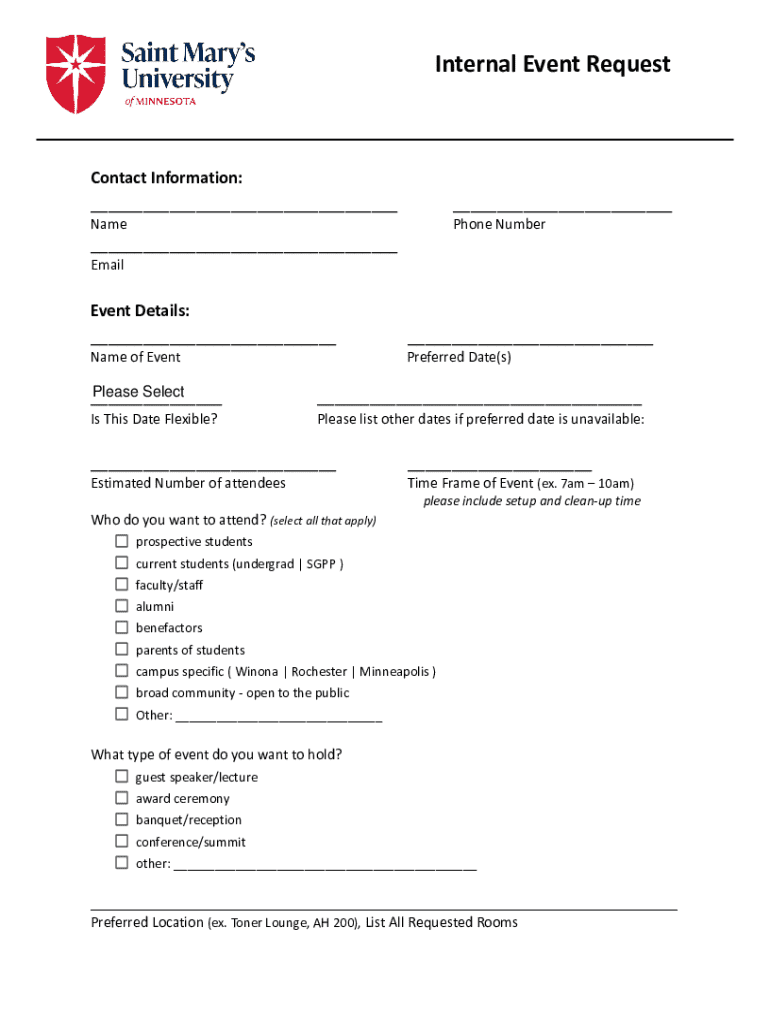 Fillable Online Internal Event Details Form.docx Fax Email Print ...