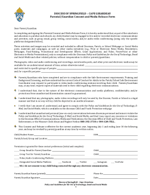 Fillable Online Parental/Guardian Consent and Media Release Form Fax Email Print - pdfFiller
