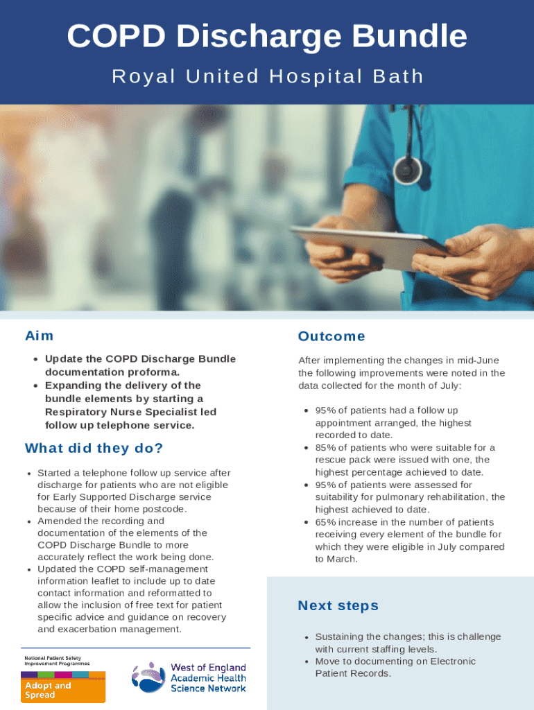 Fillable Online Designing and implementing a COPD discharge care bundle ...