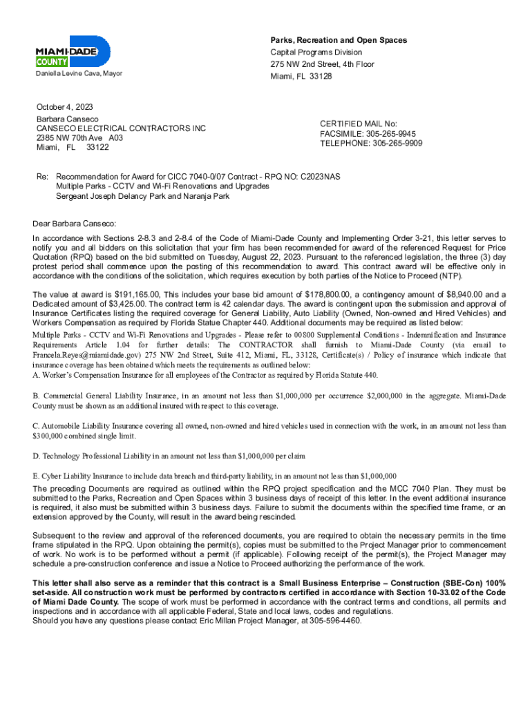 Fillable Online Parks, Recreation and Open Spaces Capital Programs ...