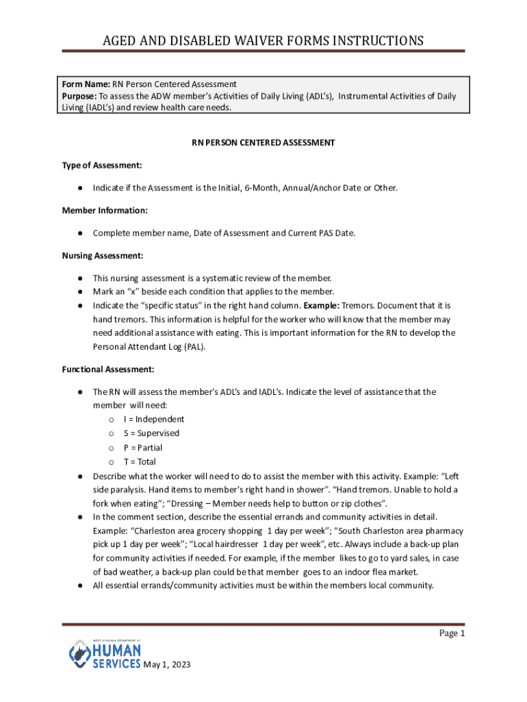 Fillable Online dhhr wv Aged and Disabled (A&D) Waiver Explained Fax ...