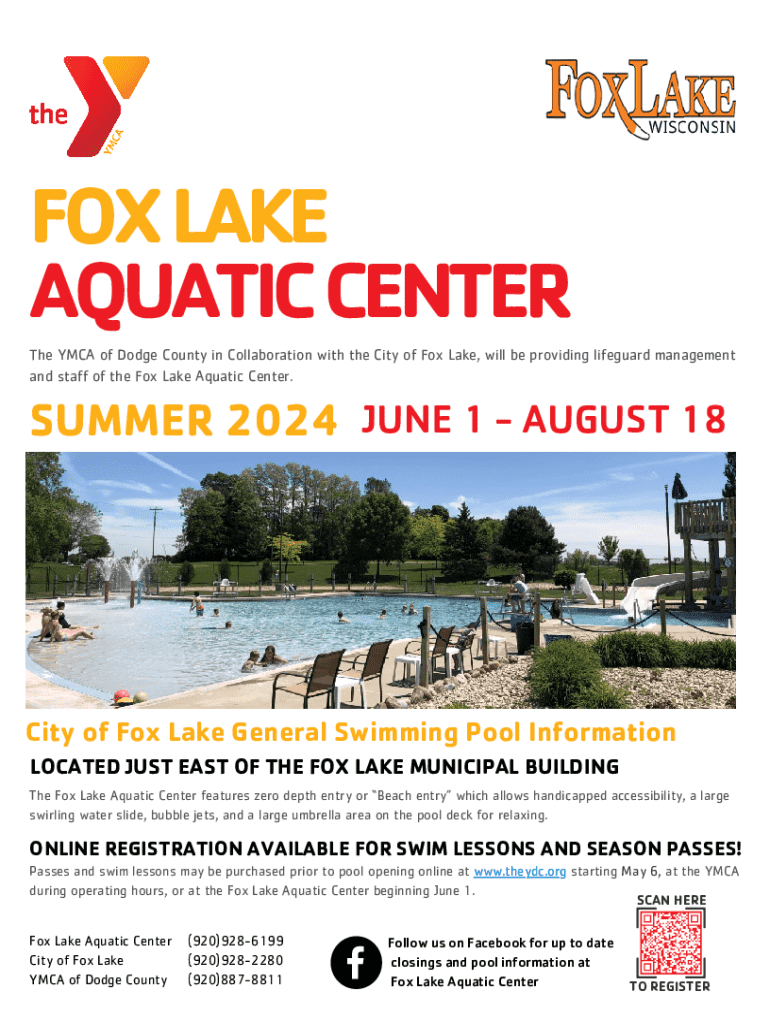 Fillable Online The YMCA of Dodge County in collaboration with the City ...