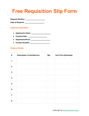 Fillable Online Requisition Form Template - Fill Online, Printable ...