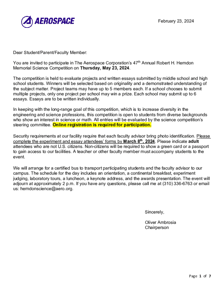 Fillable Online Today marks the 45th Annual... - The Aerospace ...