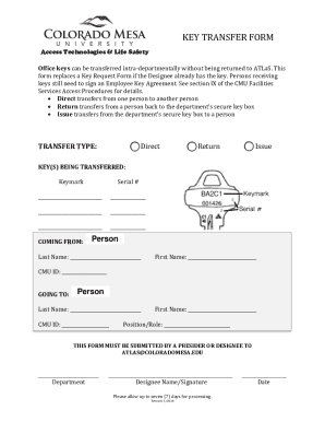 Fillable Online Key Transfer Request Form Fax Email Print - pdfFiller