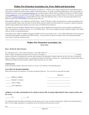 Fillable Online Walker Fire Protection Association Fax Email Print ...