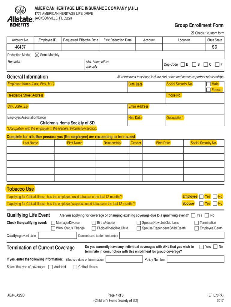 Fillable Online Group Enrollment Form - Champaign County Fax Email Print - pdfFiller