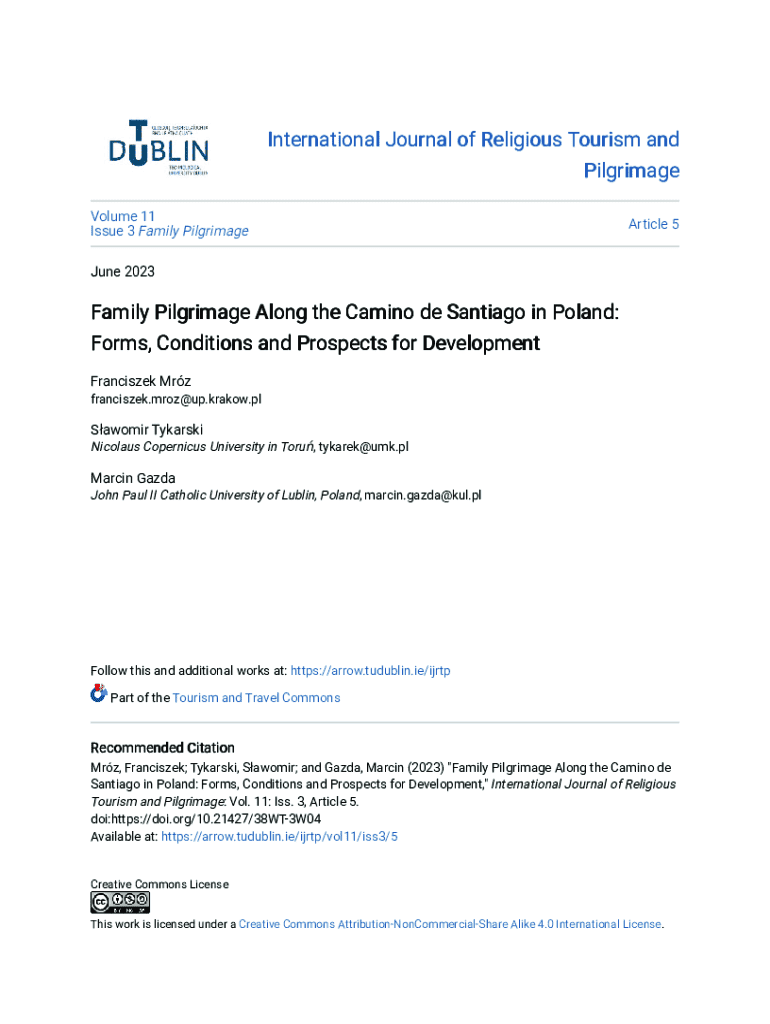 Fillable Online Family Pilgrimage Along the Camino de Santiago in ...