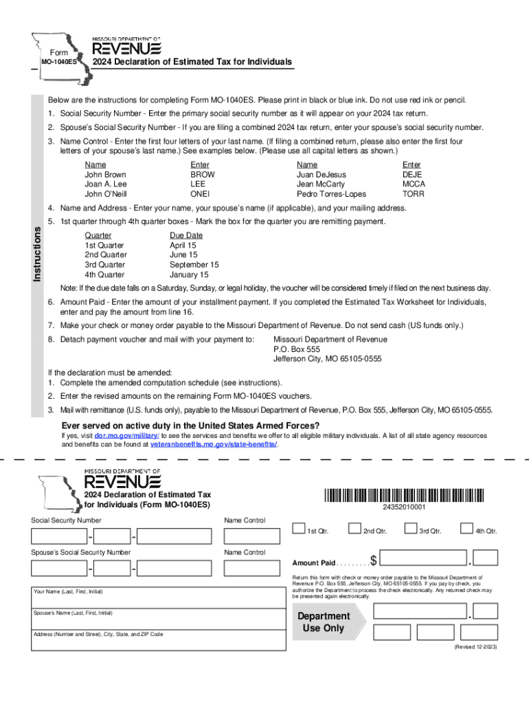 Fillable Online IRS Form 1040-ES walkthrough (Estimated Tax Voucher ...