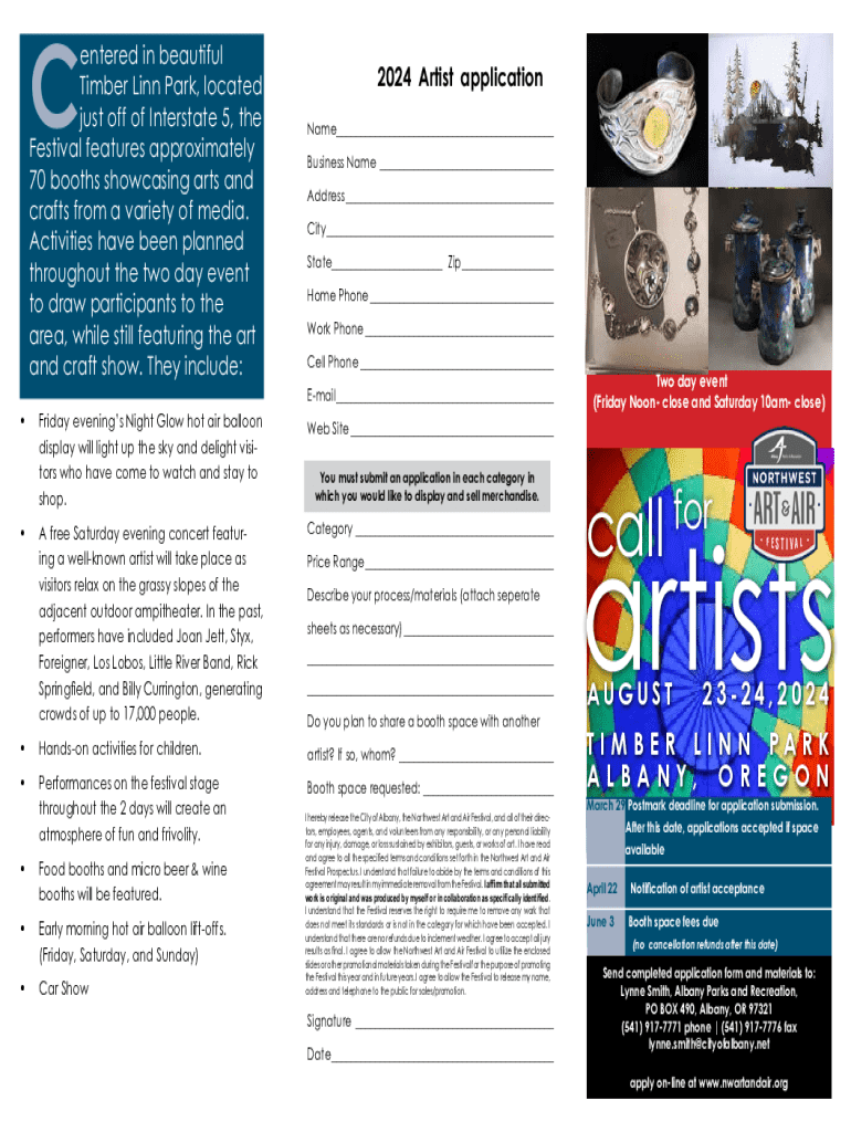 Fillable Online Art Festivals in Oregon: Historic the requirements for the Fax Email Print ...