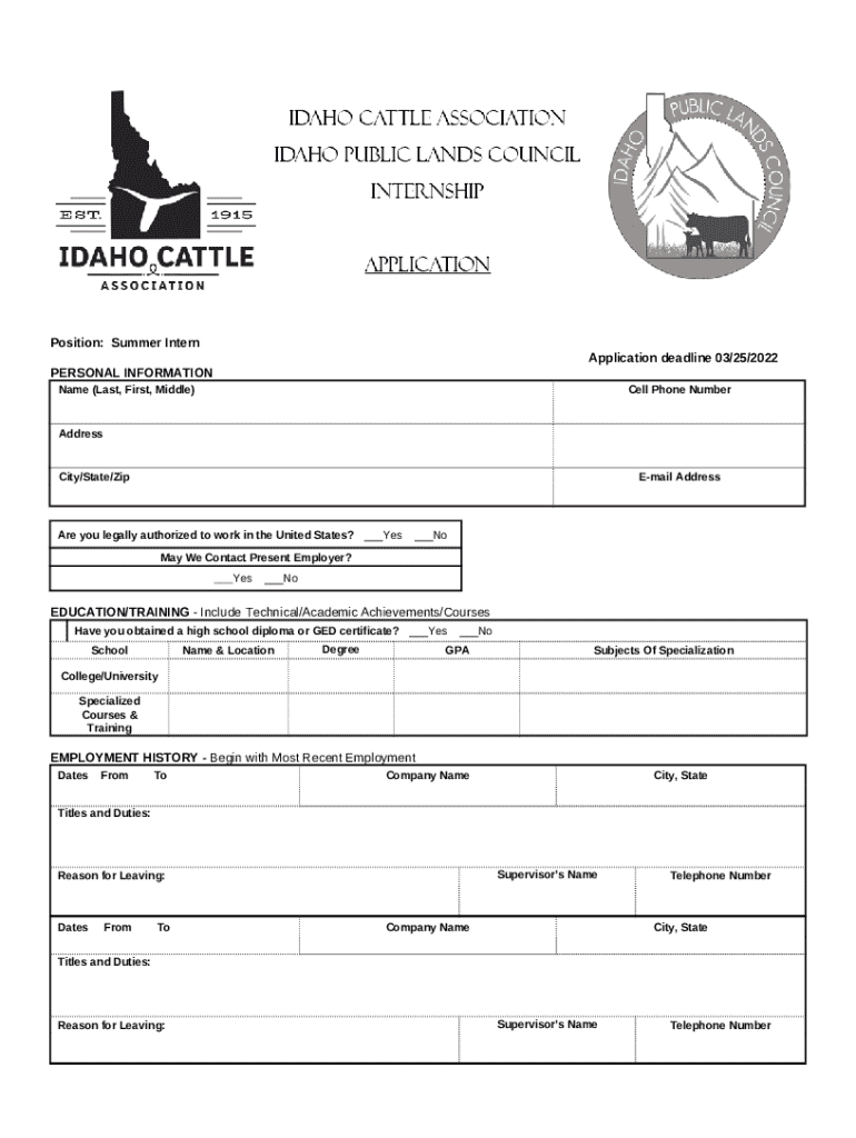 LEGAL INTERNSHIP PROGRAM APPLICATION Doc Template | pdfFiller