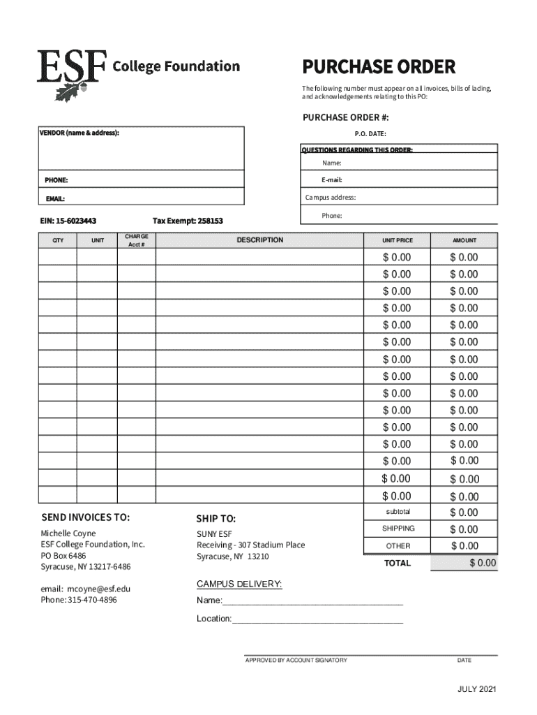 Fillable Online Purchase order number on Purchase Invoice Fax Email ...
