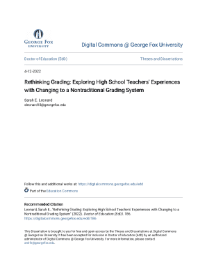 Fillable Online Rethinking Grading: Exploring High School Teachers ...