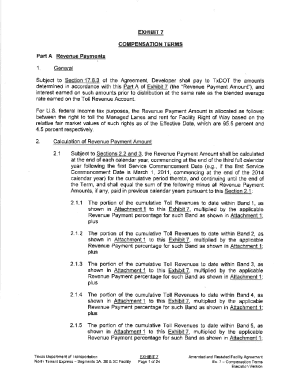 Fillable Online North Tarrant Express Segments 3A, 3B, and 3C - A&R ...