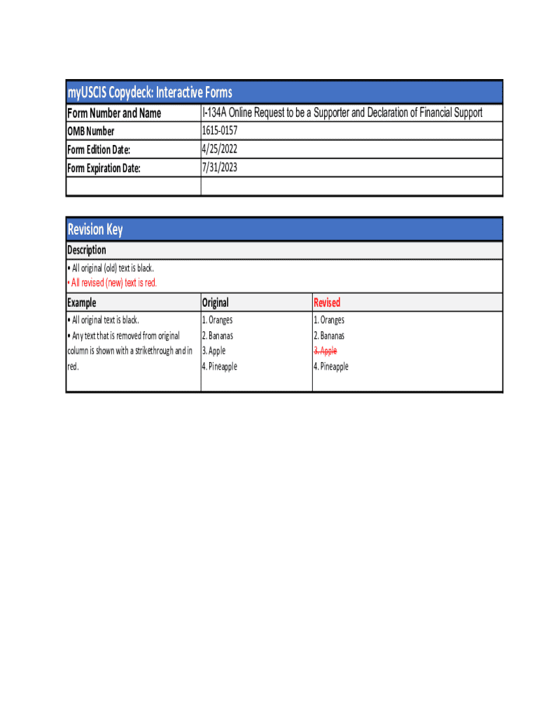 Fillable Online I-134A - Online Request to be a Supporter and ...