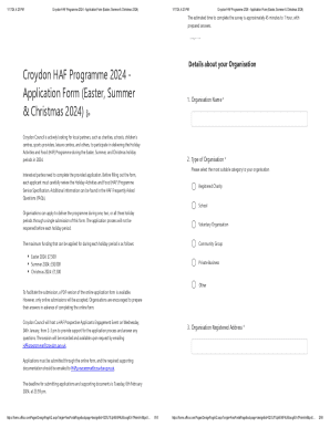 Fillable Online Croydon HAF Programme 2024 - Application Form (Easter, ... Fax Email Print ...
