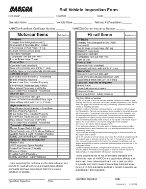 Fillable Online Hy-Rail Inspection Form Fax Email Print - pdfFiller