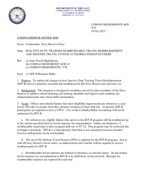 Fillable Online department of the navy commander navy reserve force Fax ...