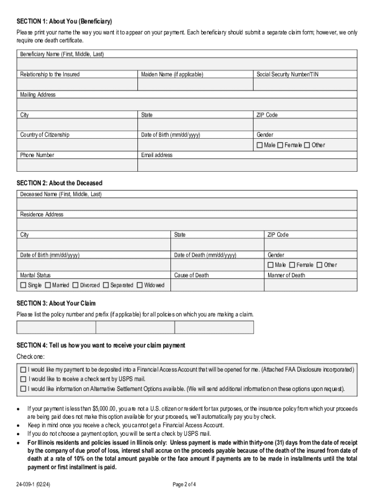 Fillable Online Guide to Making Your Life Insurance Claim Fax Email ...