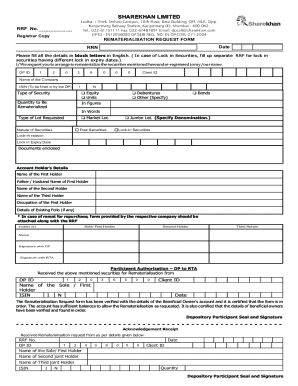 Fillable Online Rematerialisation Request Form.cdr Fax Email Print - pdfFiller