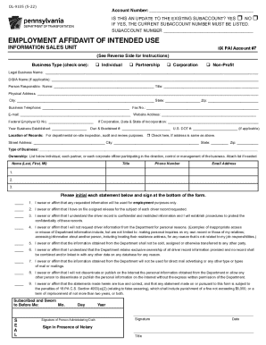 Fillable Online Instructions For Completing The Affidavit Of Intended ...