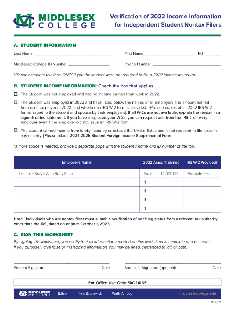 Fillable Online Middlesex College Self Service Sign In Fax Email Print - pdfFiller