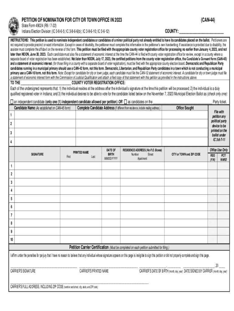 Fillable Online Indiana-Petition-Form.pdf Fax Email Print - pdfFiller