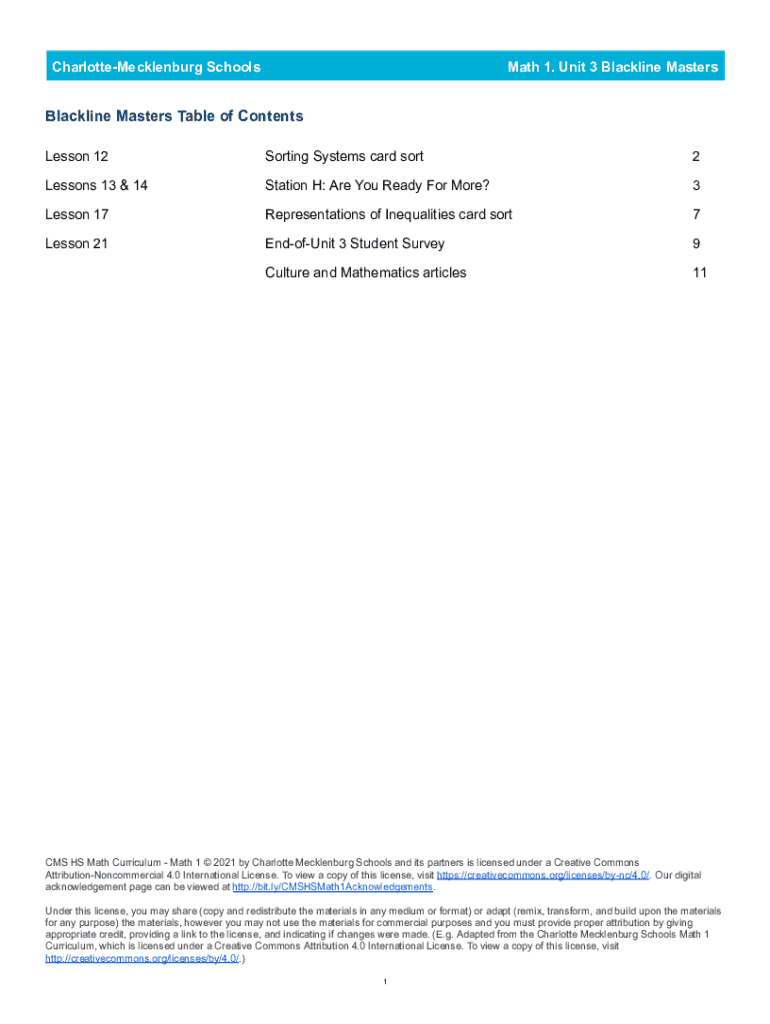 Fillable Online Visual Mathematics Course III Blackline Masters Fax Email Print - pdfFiller