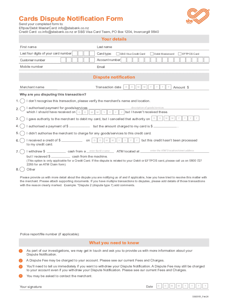 Fillable Online Mastercard debit or credit card dispute online form Fax ...