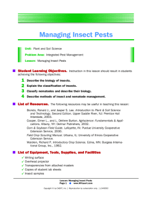 Fillable Online Module 8: Pests and Integrated Pest Management Fax ...