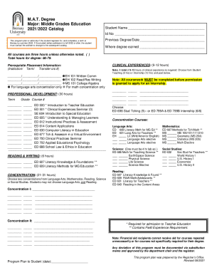 Fillable Online archive brenau MAT Middle Grades Education Fax Email Print - pdfFiller