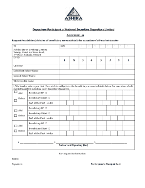 Fillable Online OFF Market Transfer Beneficiary Addition Process Fax ...