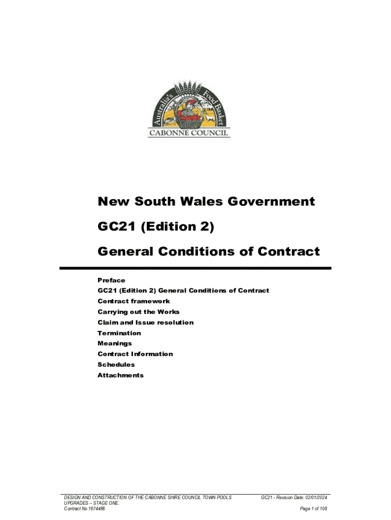 Fillable Online User Guidance for GC21 (Edition 2) Standard Form ...