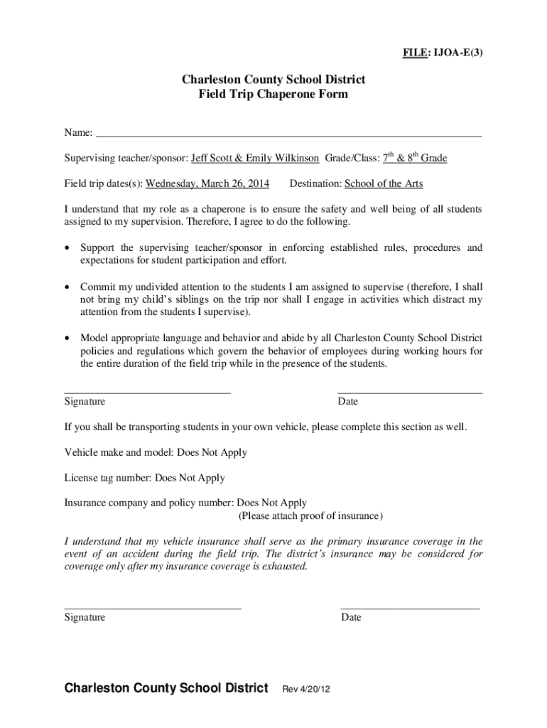 Fillable Online 20 field trip letter template - Free to Edit, Download ...