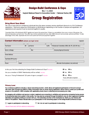 Fillable Online Registration Brochure Design-Build Conference & Expo ...