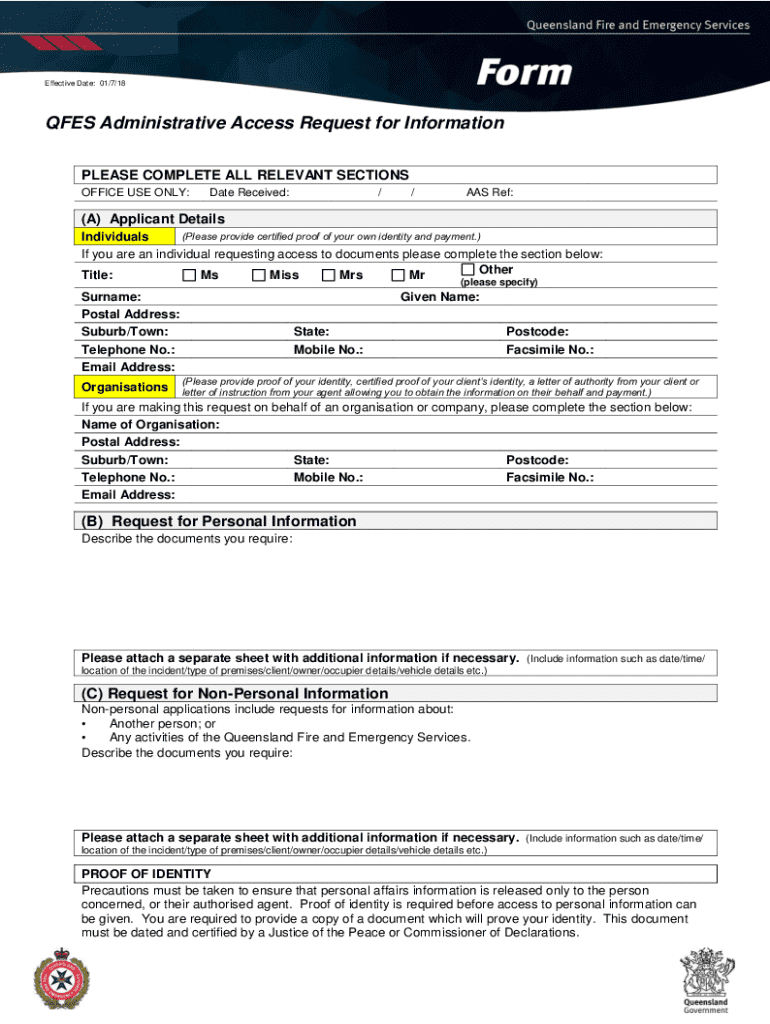 Fillable Online Administrative Access Scheme Application Form. Requesting Access to Documents ...
