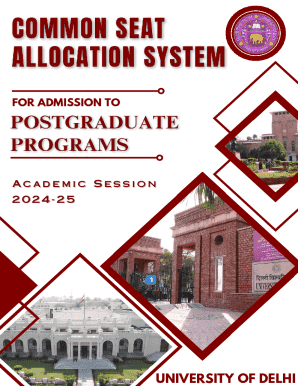 Fillable Online DU to release first seat allocation list on August 1 ...