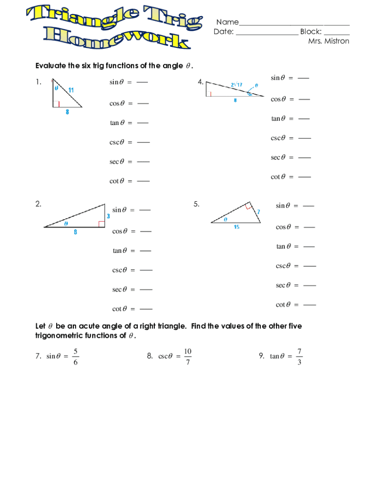 Fillable Online How are six basic trigonometry functions (sin, cos, tan, sec ... Fax Email Print ...