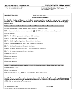 Fillable Online James Island PSD Fire Department Fax Email Print ...