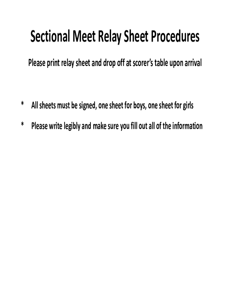 Fillable Online DI Sectional Relay Sheet Fax Email Print - pdfFiller