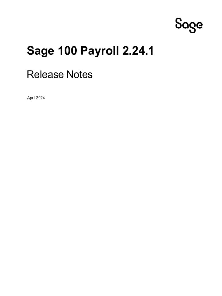 Fillable Online Sage 100 Payroll 2.24 Installation and Upgrade Guide Fax Email Print - pdfFiller