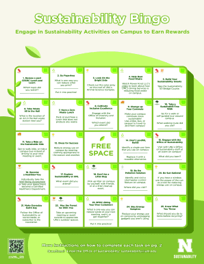 Fillable Online How to Play Sustainability Bingo + 30 Free Bingo Cards ...