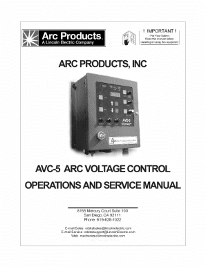 Fillable Online AVC-5 Arc Voltage Control System Fax Email Print ...