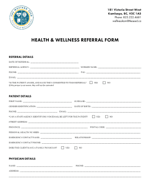 Fillable Online Home Health Referral FormHome & Community CareIH Fax ...