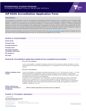 ISP ESOS accreditation application (DOCX) Doc Template | pdfFiller