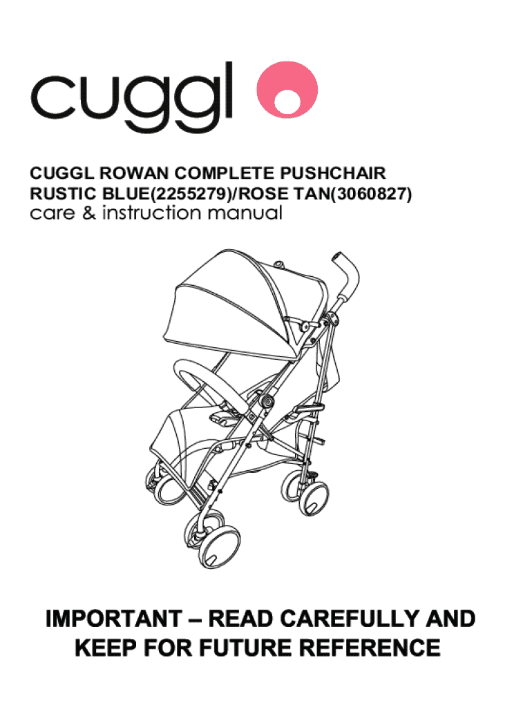 Fillable Online Cuggl Rowan Complete Stroller Rustic Blue Children Baby ...