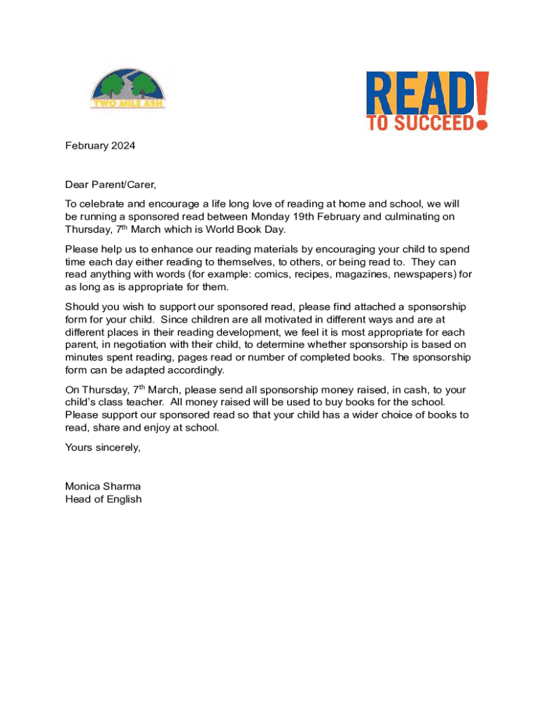 Fillable Online READING-SPONSORSHIP-FORM-. ... Fax Email Print - pdfFiller